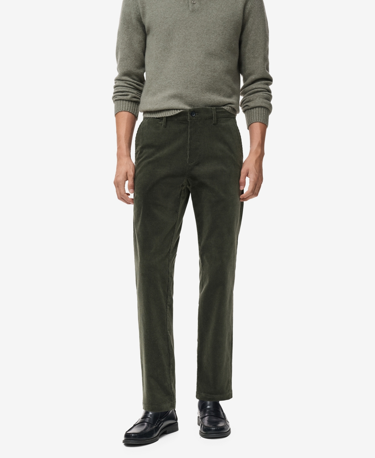 Click here for Mango Mens Corduroy Slim-Fit Pants - Khaki prices