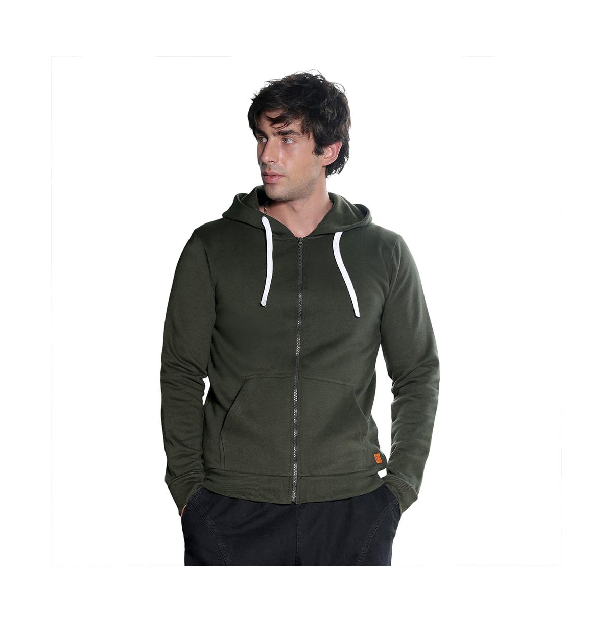 Click here for Campus Sutra Mens Mens Seaweed Green Zip-Front Reg... prices