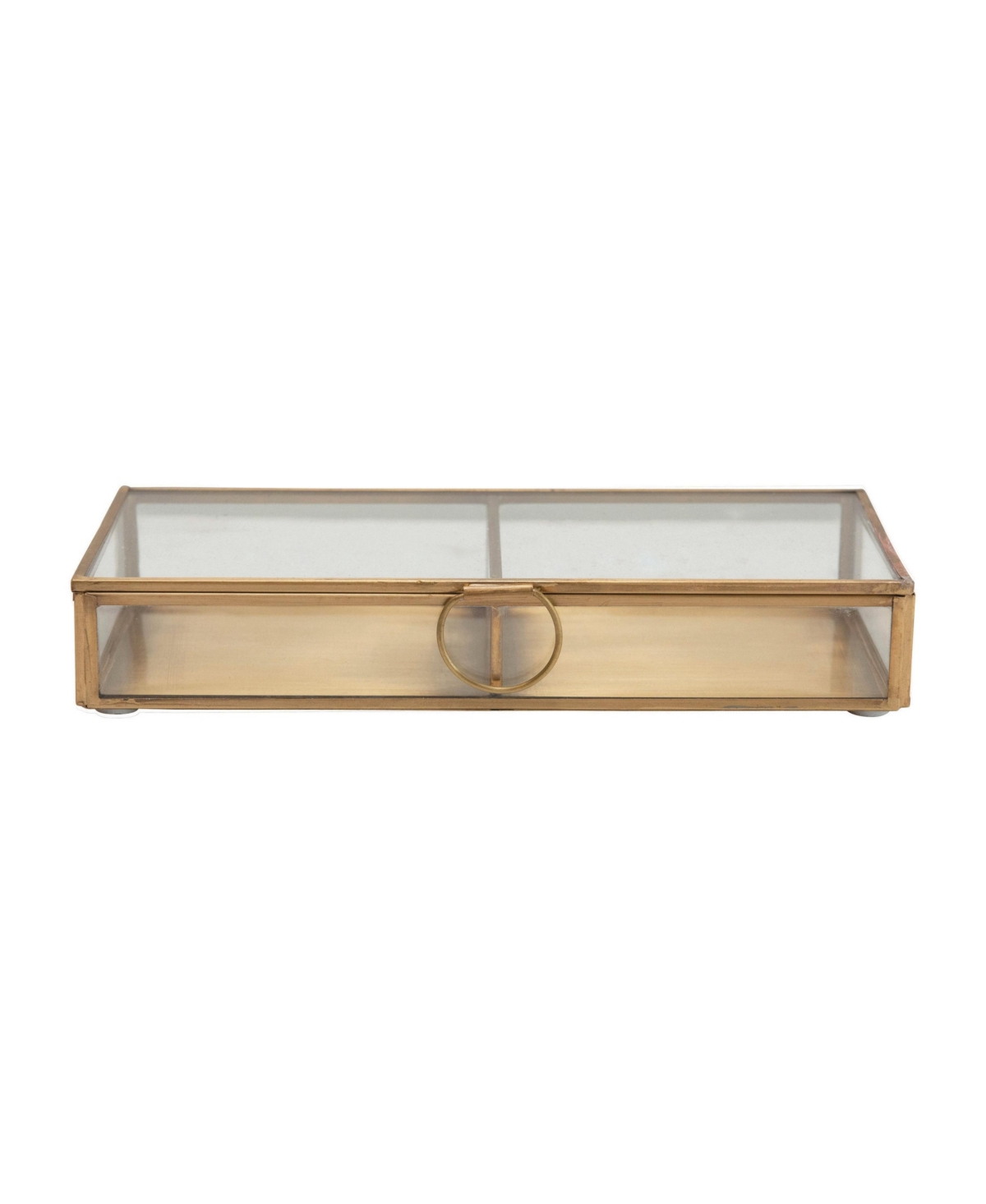 Click here for Storied Home Brass and Glass Display Box with Two... prices