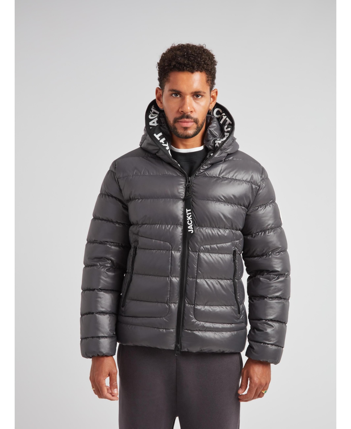 Click here for JACK1T Mens R4D Tramline Hooded Puffer Jacket - Gr... prices