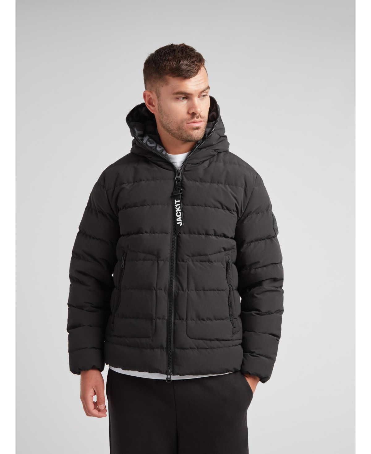 Click here for JACK1T Mens R4D Tramline Hooded Puffer Jacket - Ma... prices