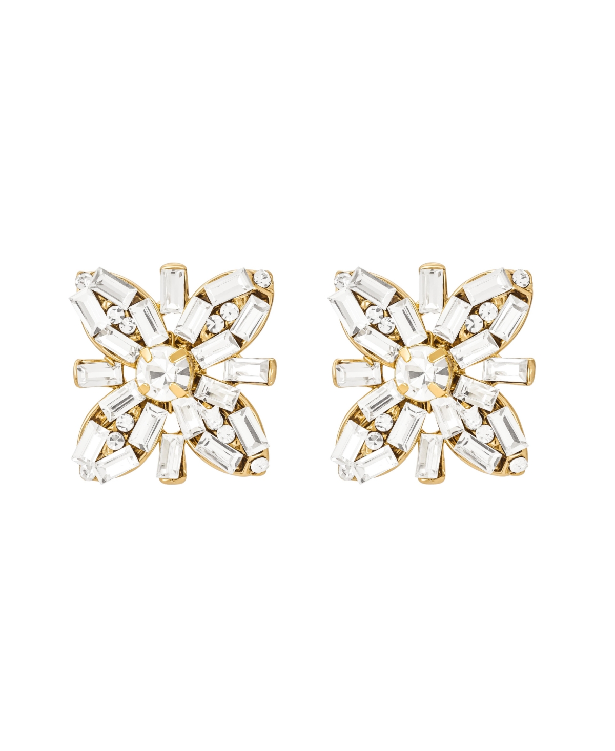Click here for Untamed Petals Quinn Crystal Stud Earrings - Gold prices