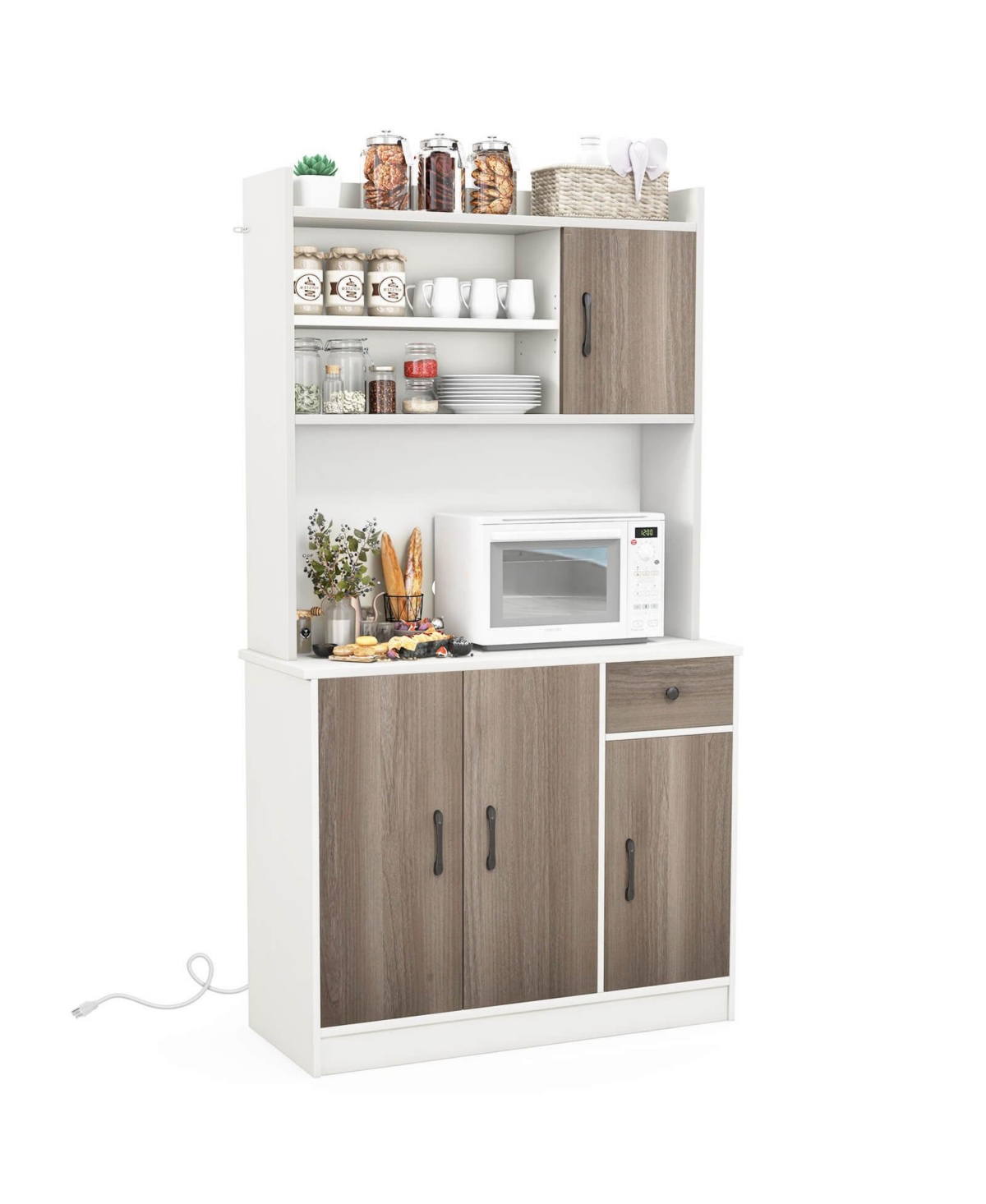 Click here for Costway 4-Door 71 Kitchen Buffet Pantry Storage Ca... prices