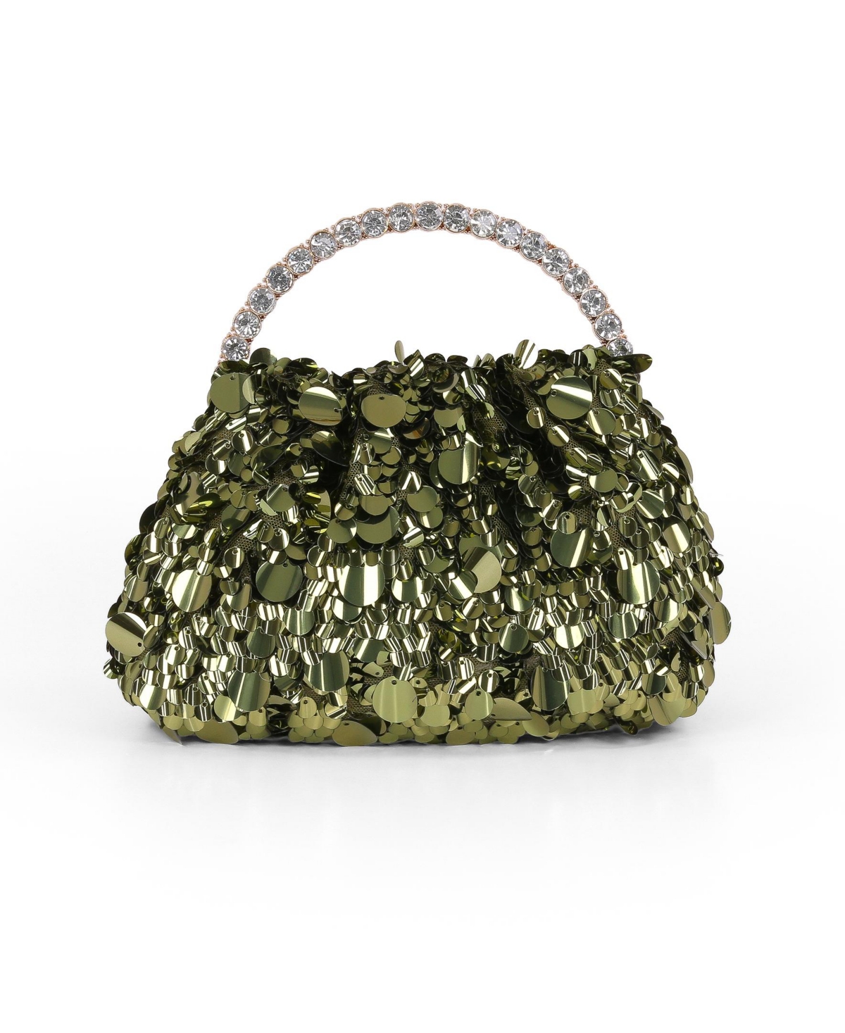 Click here for Womans Holly Crinkle Sequin Crystal Handle Pouch -... prices