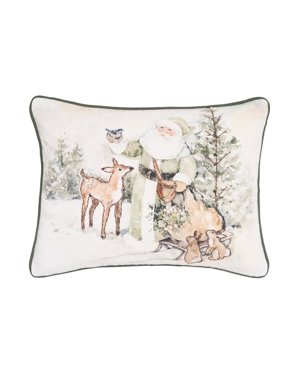 Click here for Winter Santa & Animals Throw Pillow  14" x 18... prices