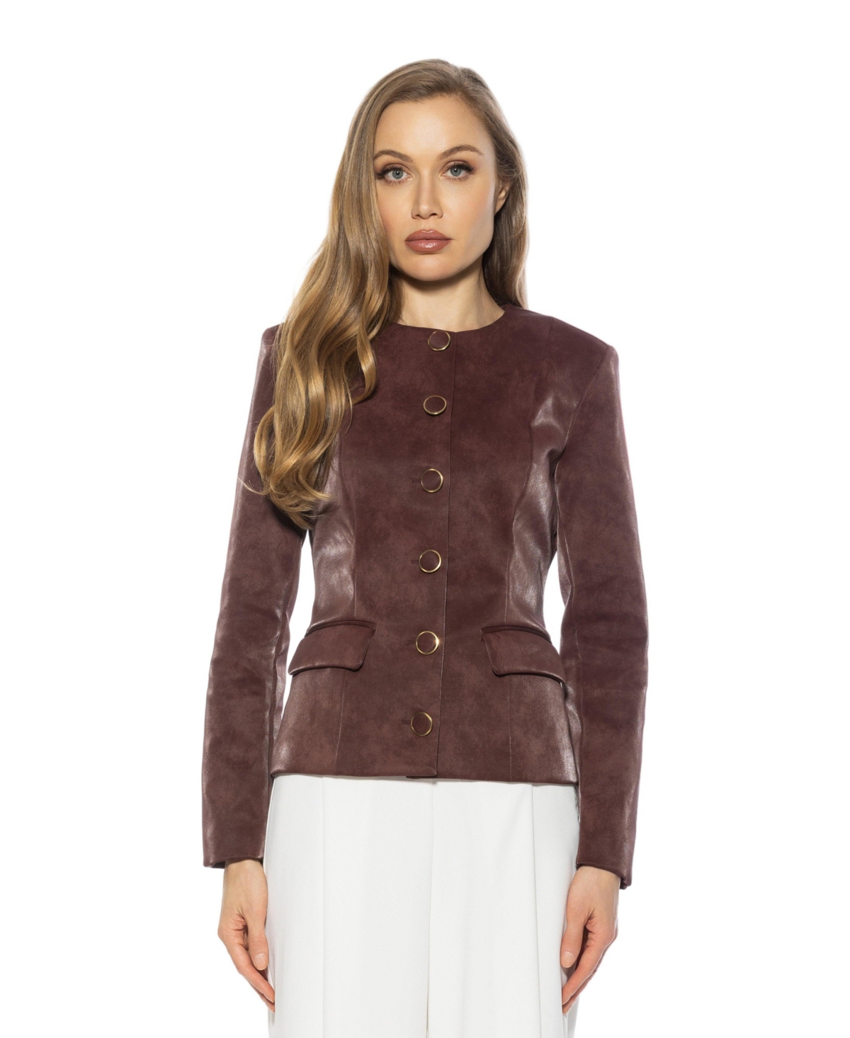 Click here for Alexia Admor Womens Brivan Blazer - Burgundy prices