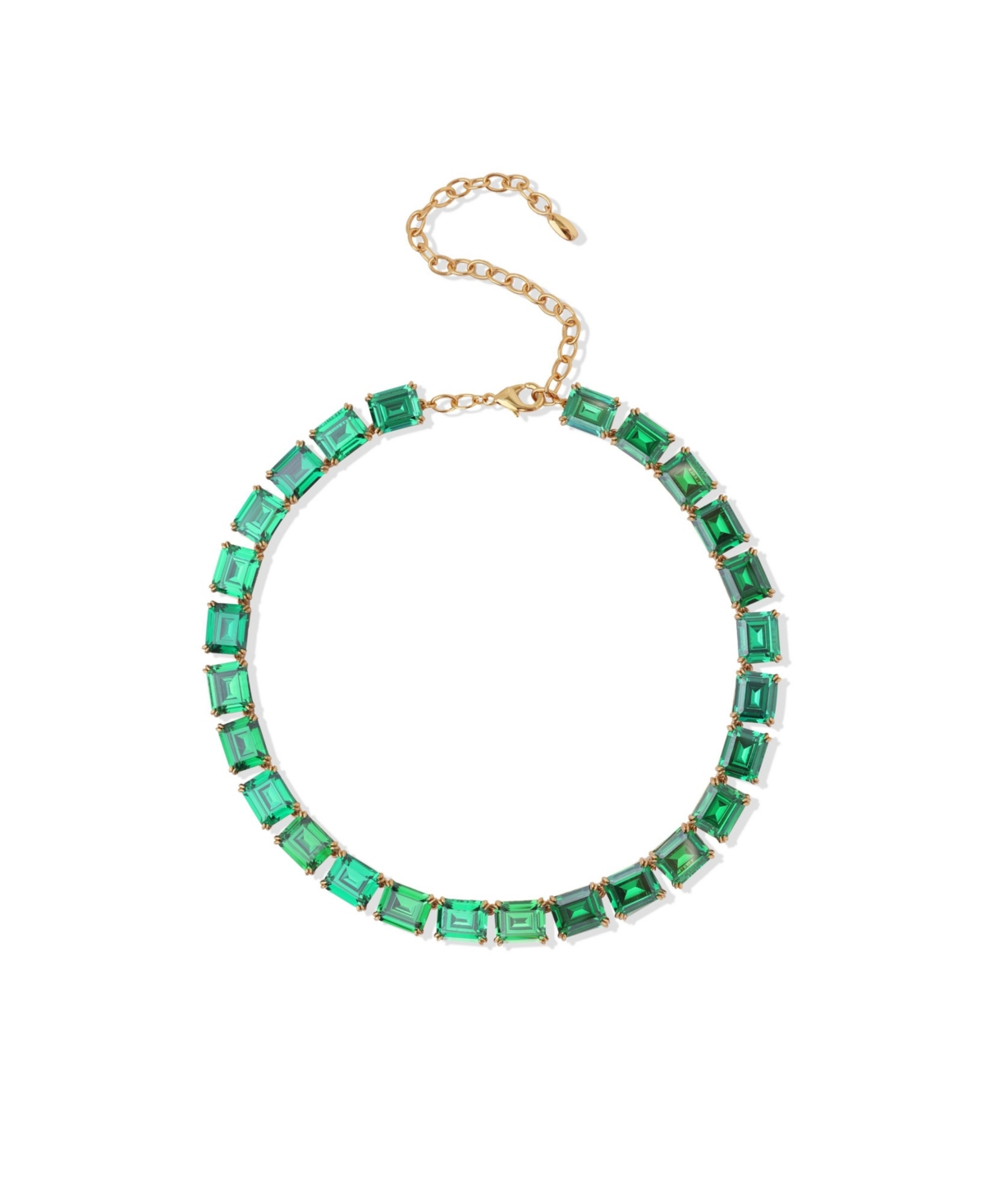 Click here for Retro Chic Lime Glow Necklace - Green  gold prices