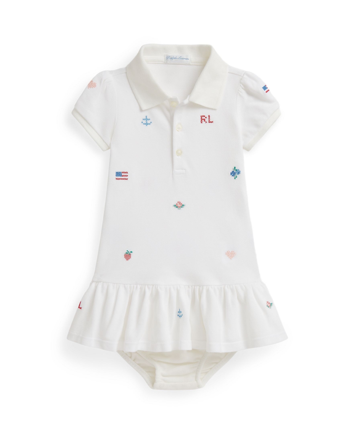 Click here for Polo Ralph Lauren Baby Girls Embroidered Polo Dres... prices