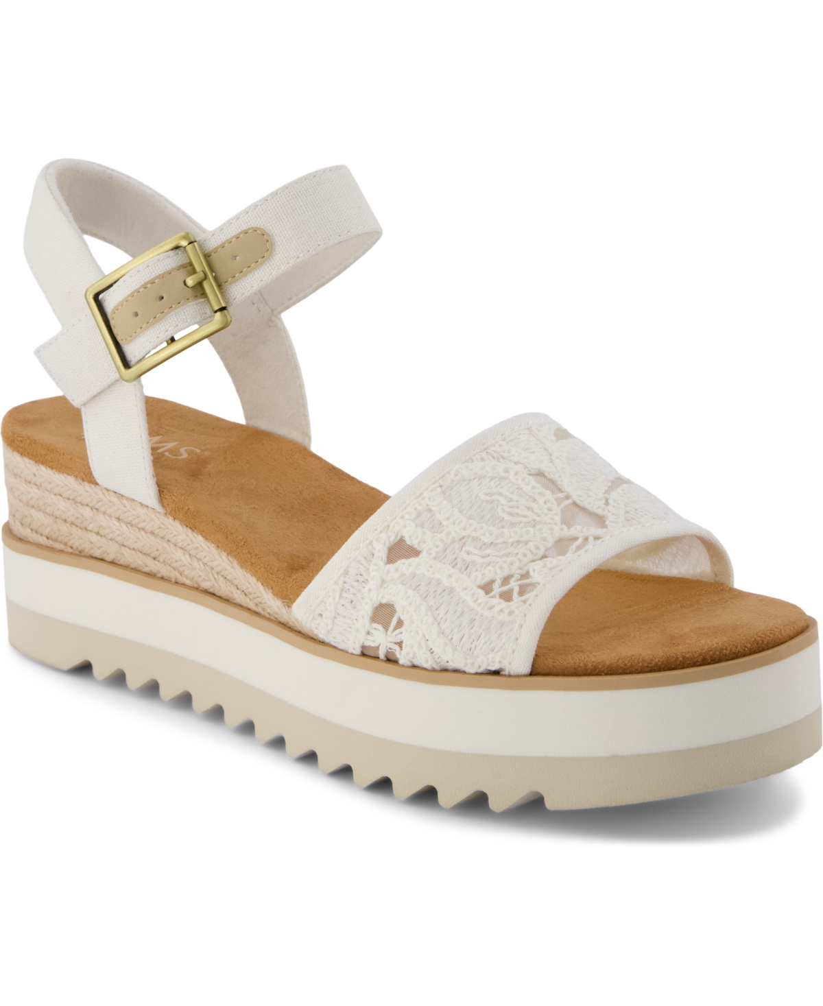 Click here for Toms Womens Diana Platform Wedge Sandals - Egret F... prices