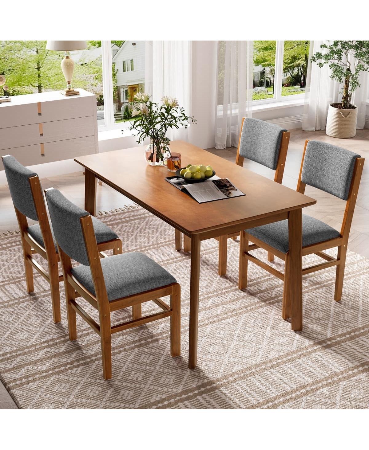 Click here for Maison Boucle 5-Piece Dining Table Set with Uphols... prices