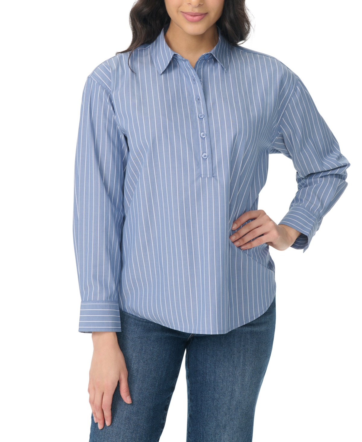 Click here for Gloria Vanderbilt Womens Amanda Pop-Over Long-Slee... prices