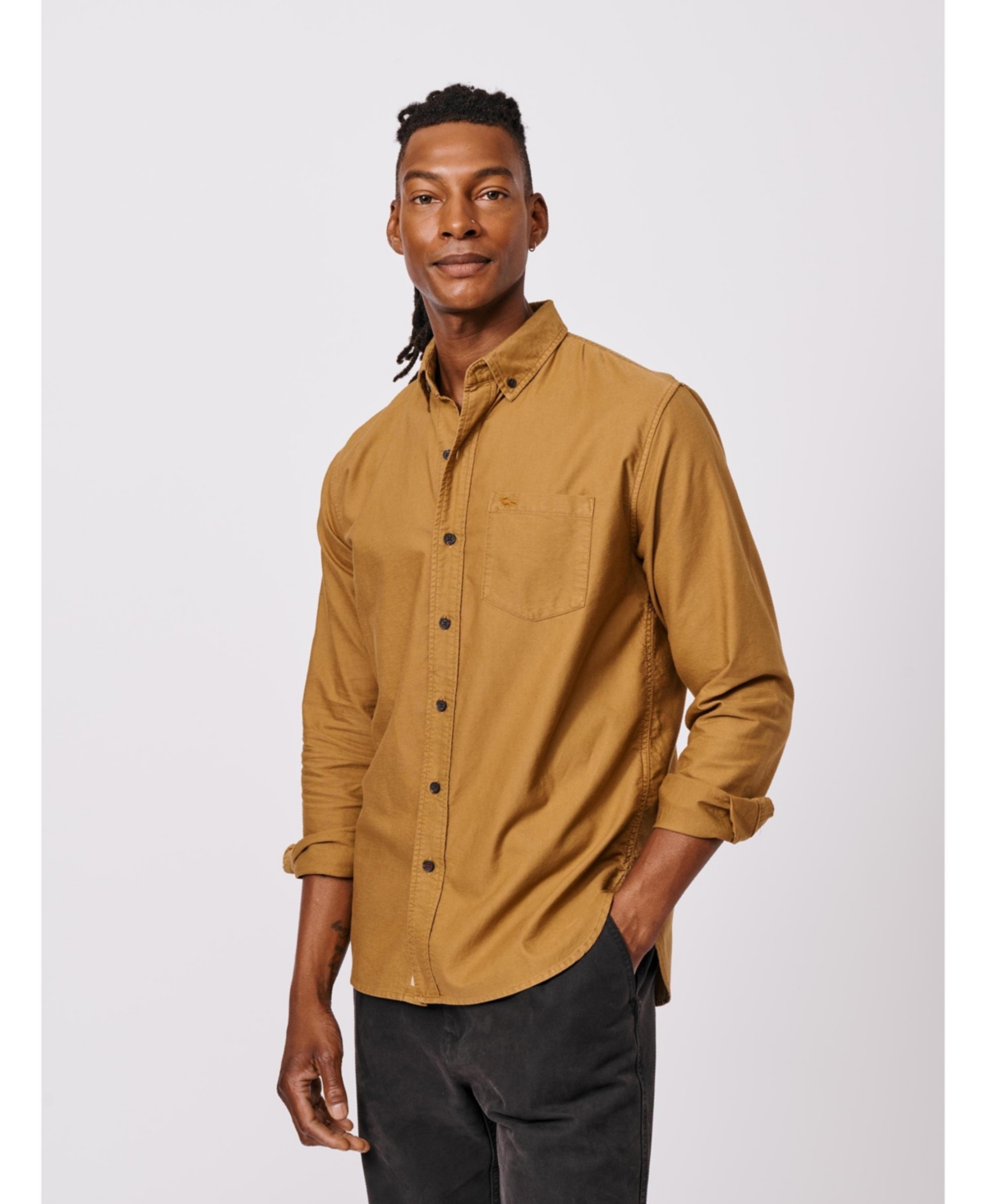 Click here for Aubin Mens Aldridge Oxford Button Down Shirt - Dij... prices