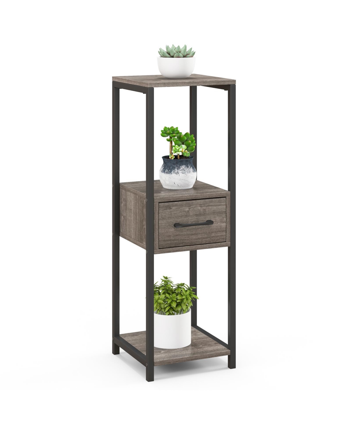 Click here for Sugift 3 Tier Tall Metal Plant Stand with Drawer f... prices