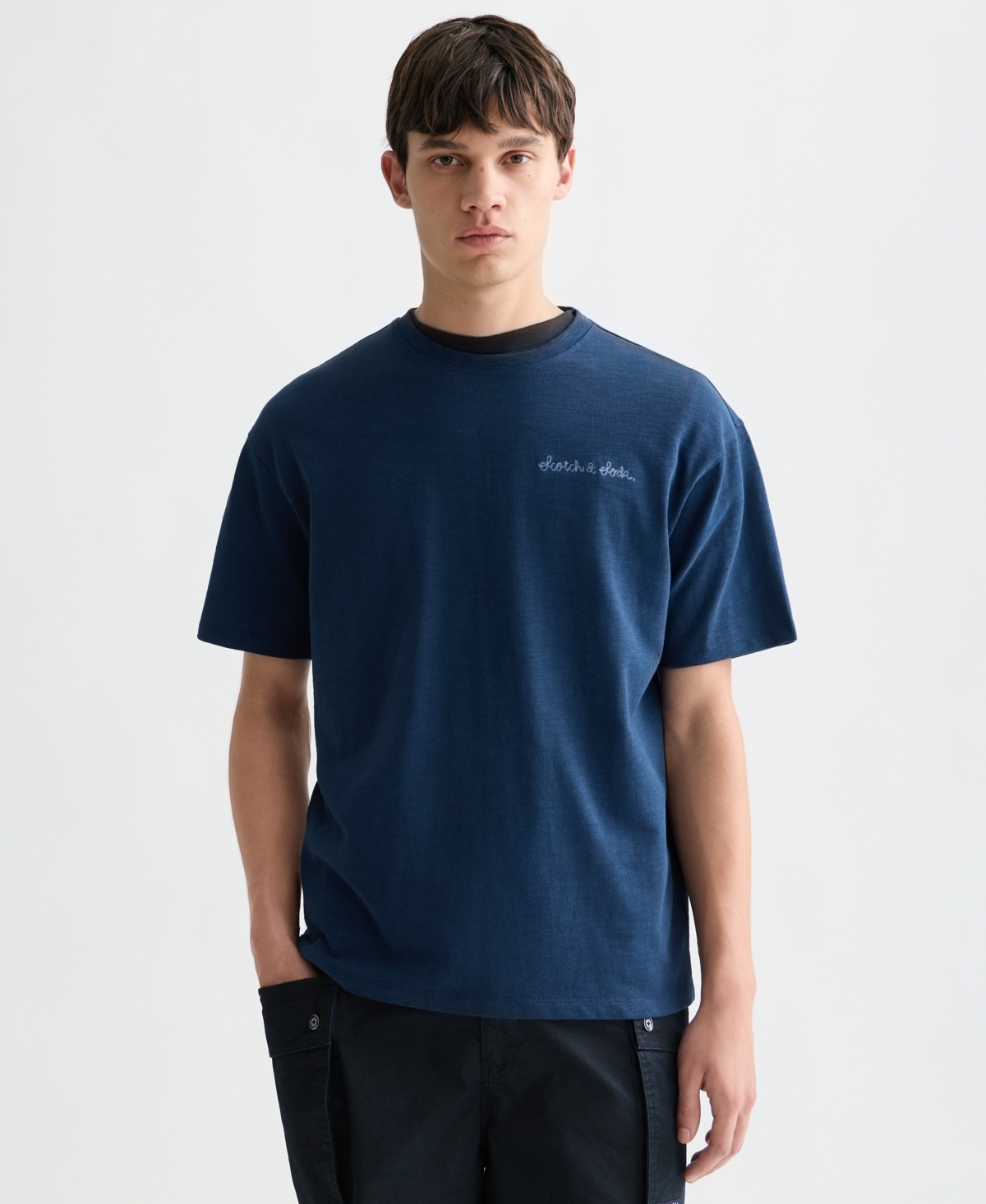 Click here for Scotch & Soda Mens Chest Artwork Regular-Fit T-Shi... prices