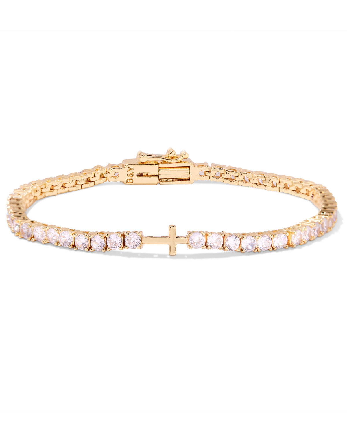 Click here for brook & york Coco Cross Tennis Bracelet - Gold prices