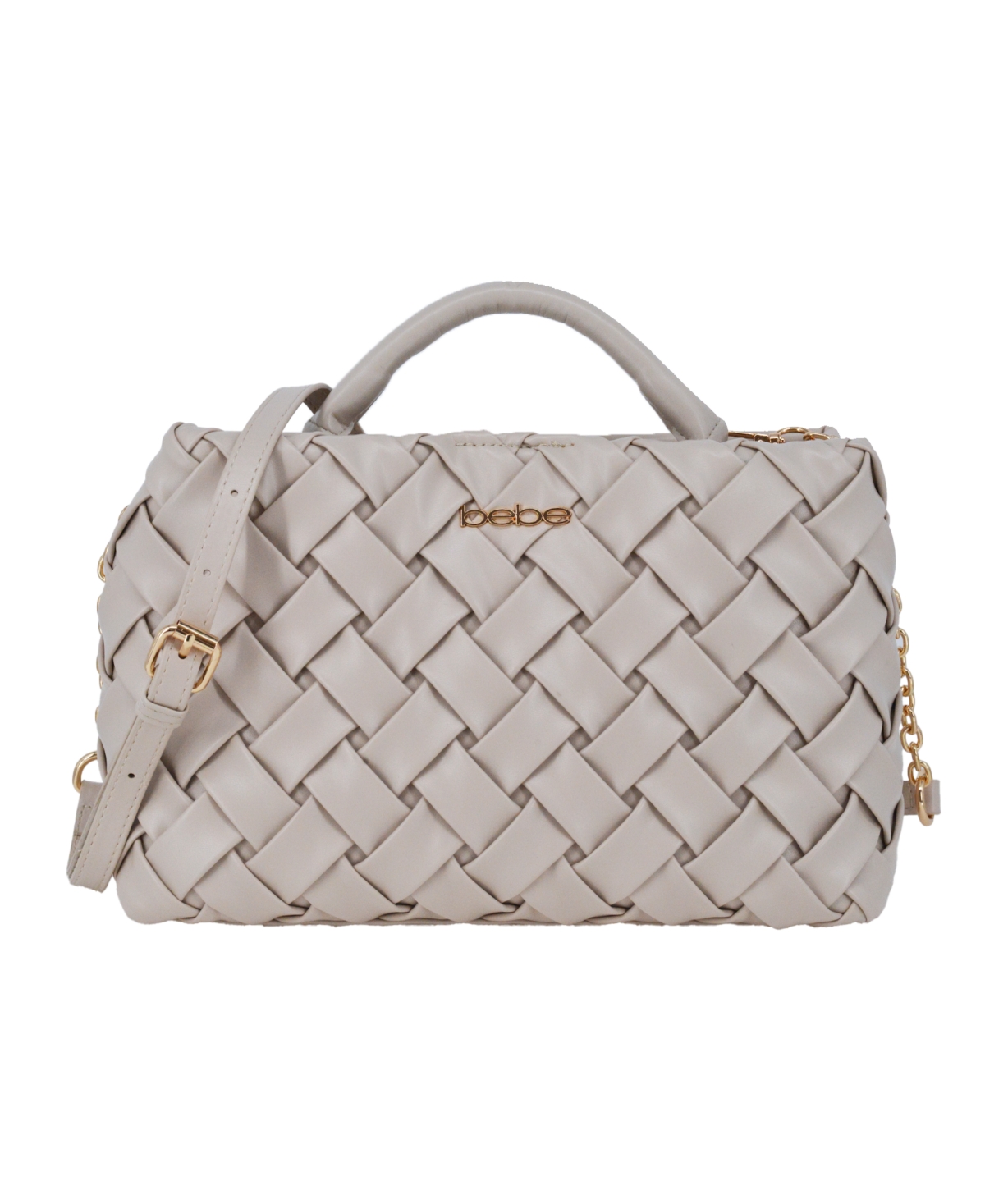 Click here for Bebe Womens Luca Small Satchel Crossbody Bag - Cre... prices