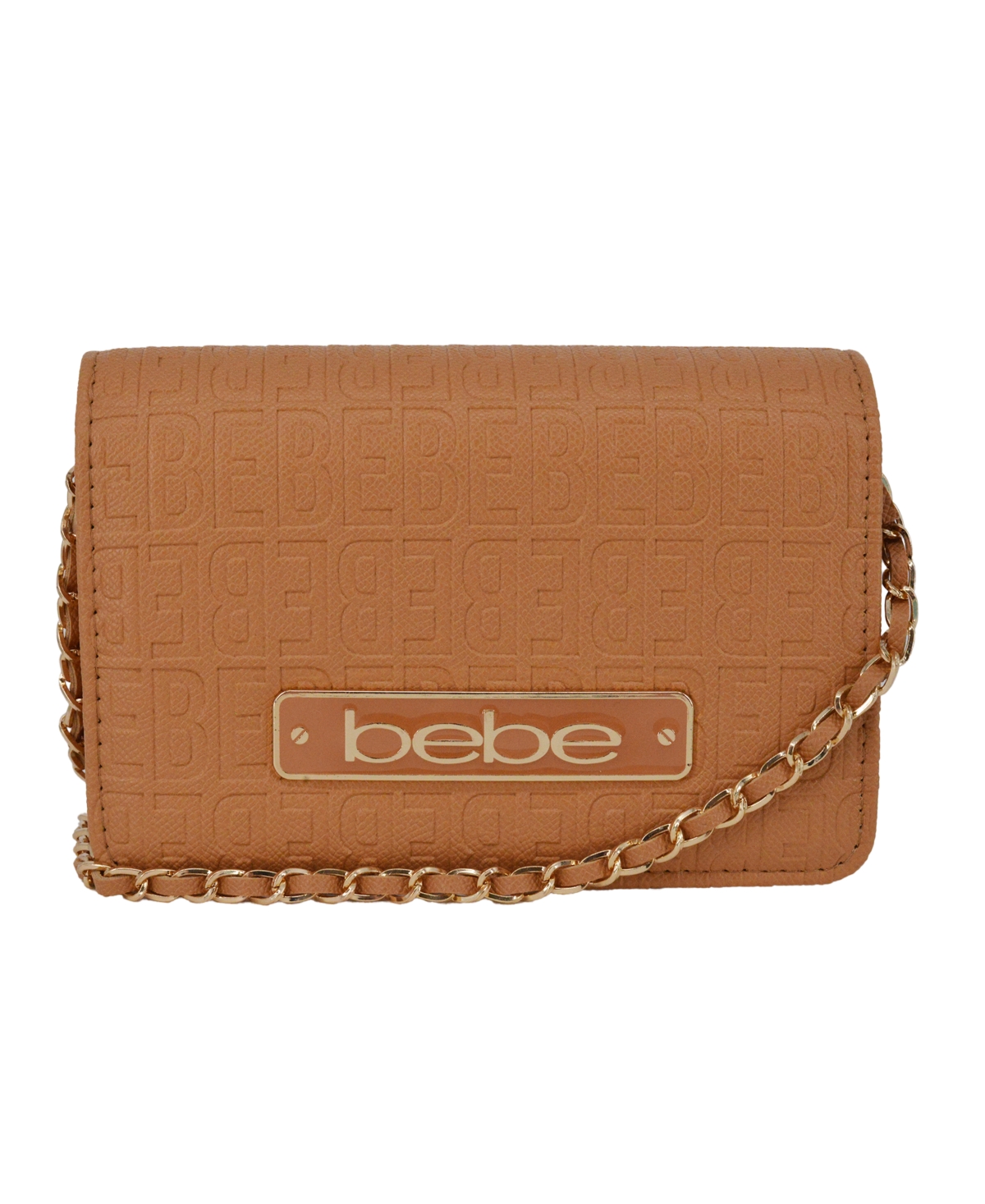 Click here for Bebe Womens Thea Mini Crossbody Bag - Camel prices