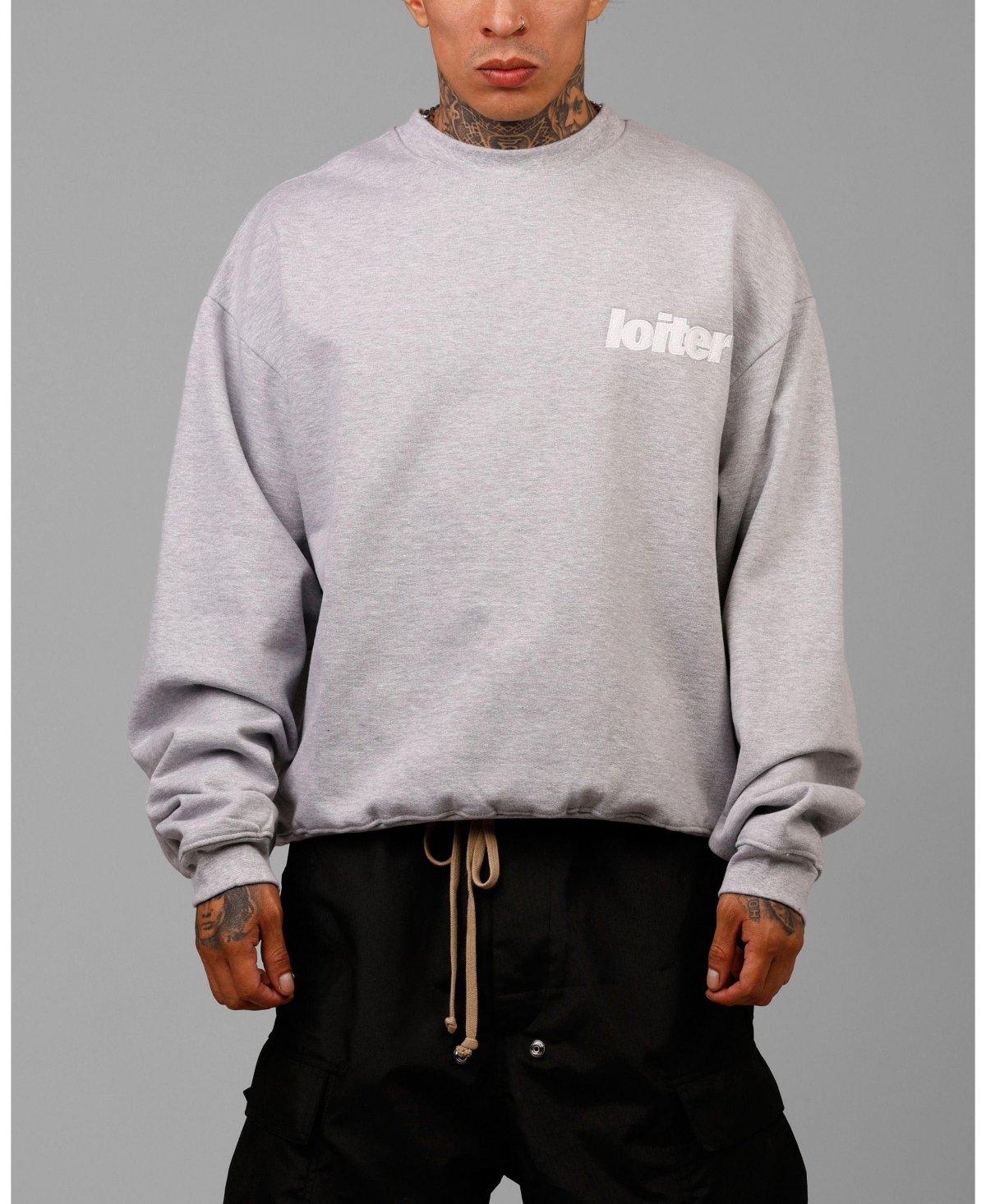 Click here for Loiter Mens Freeway Crewneck - Grey prices