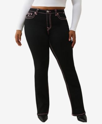 True Religion Plus Size Becca Mid Rise Bootcut Super T Flap Jeans - Macy's