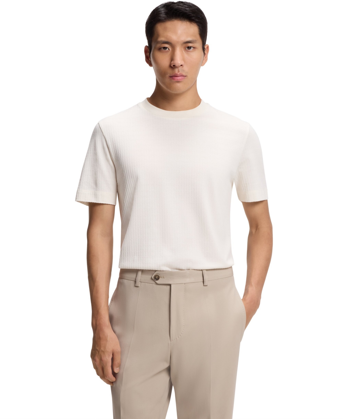 Click here for Boss by Hugo Boss Mens Cotton-Silk Geometric Jacqu... prices