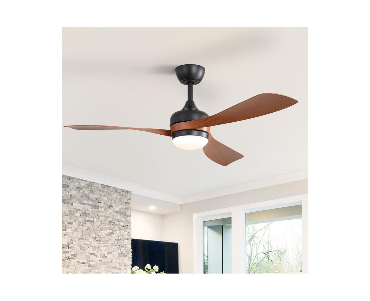 Click here for Sofucor 52-inch Modern Black Ceiling Fan with Led... prices