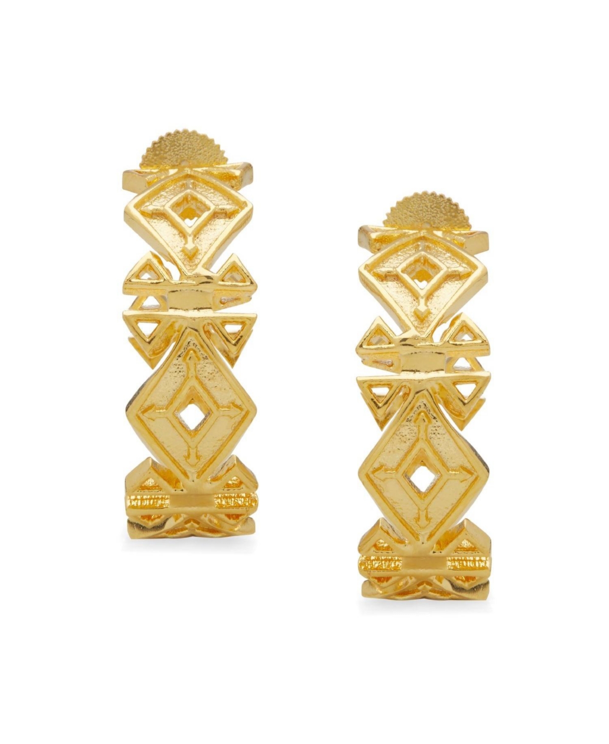 Click here for Dhwani Bansal Safa Hoops - 22k gold plated prices