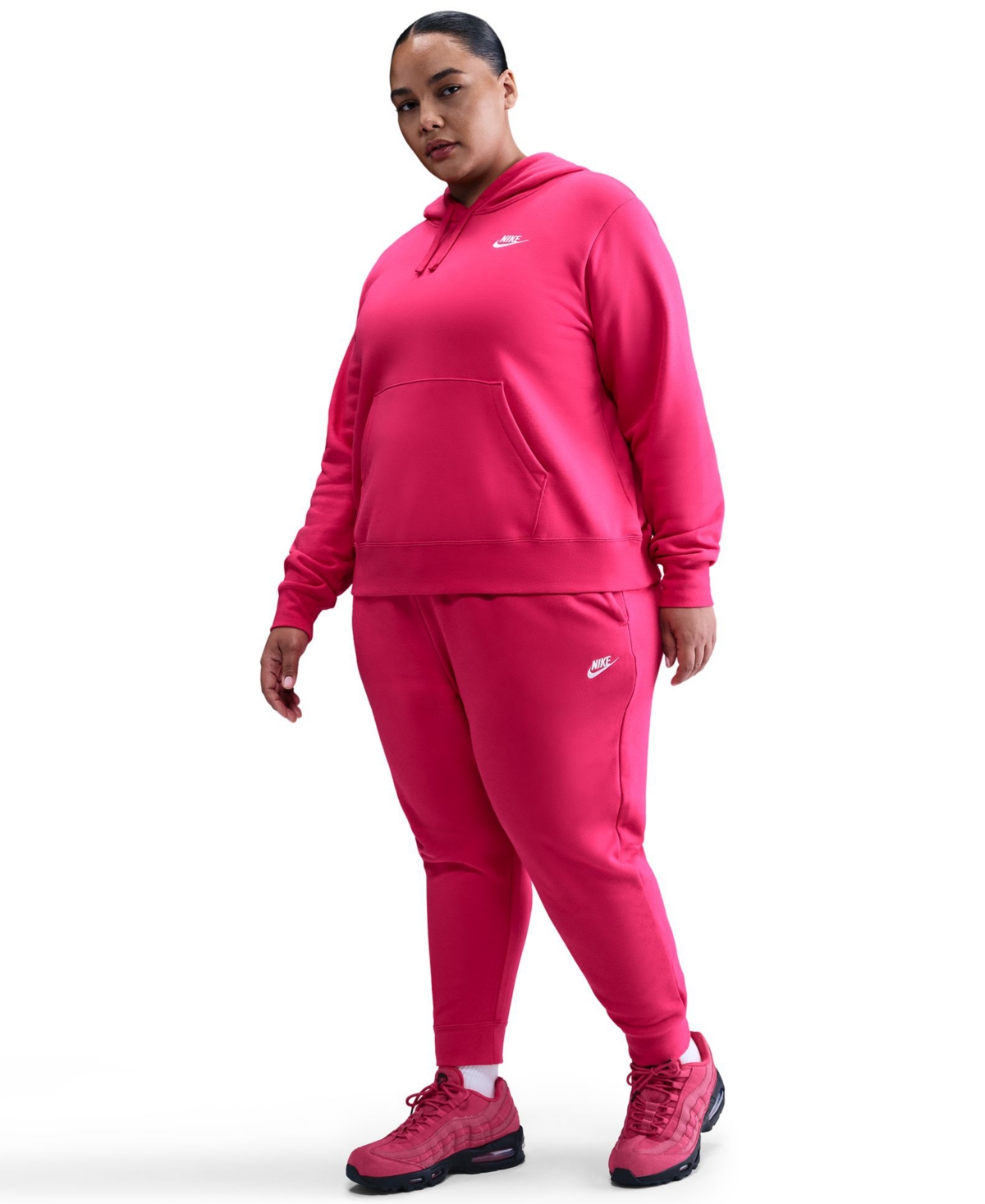 Click here for Nike Plus Size Active Sportswear Club Mid-Rise Fle... prices