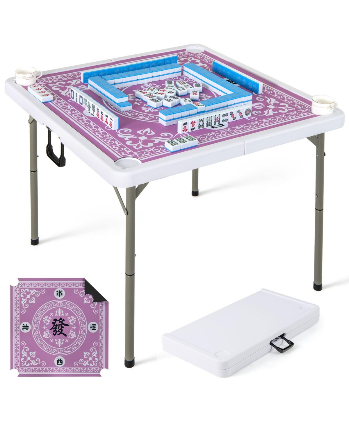 Click here for Sugift Portable Folding Mahjong Table With Cup Hol... prices