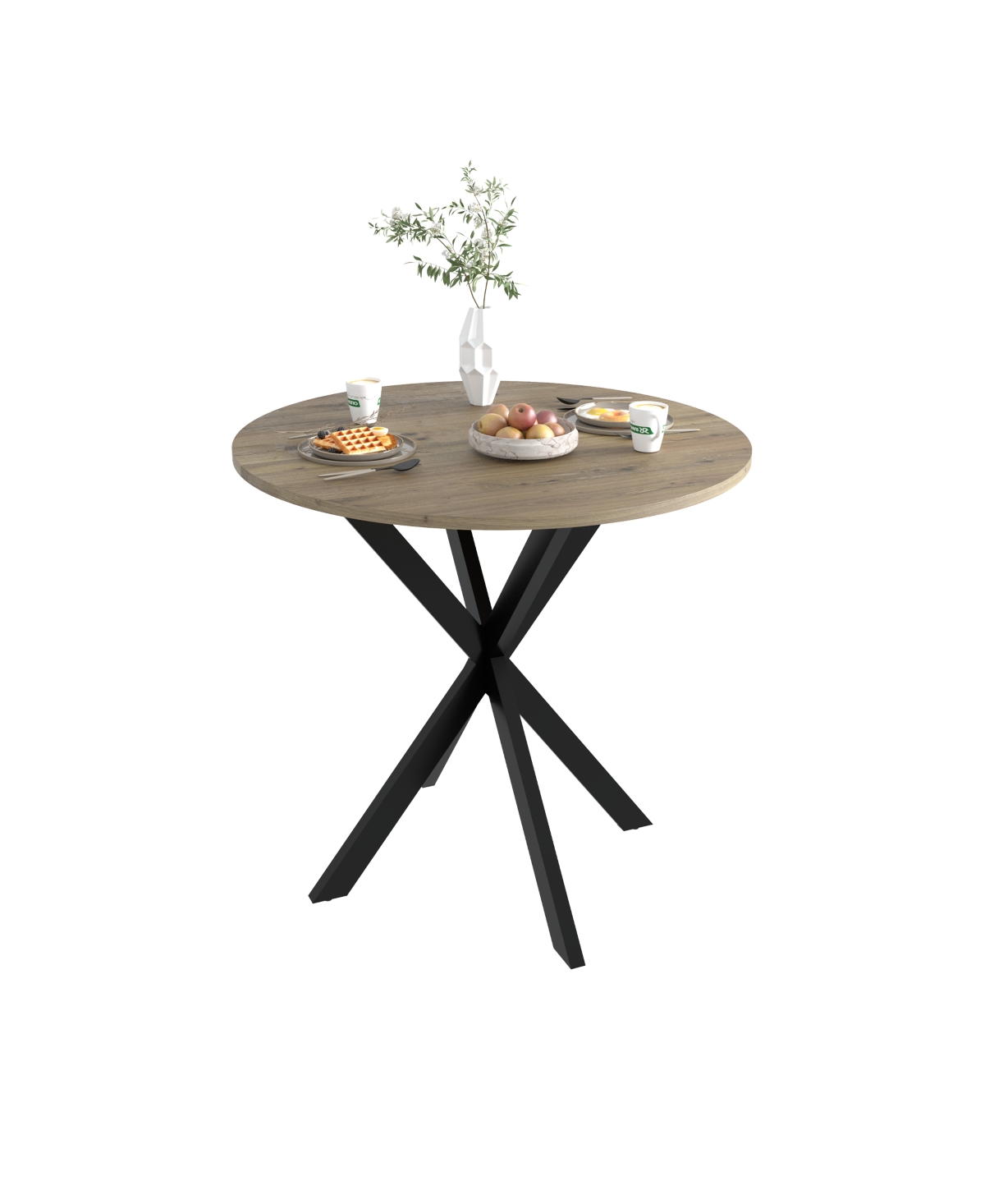 Click here for Casainc 31.5 Inch Round Dining Table with Black Me... prices