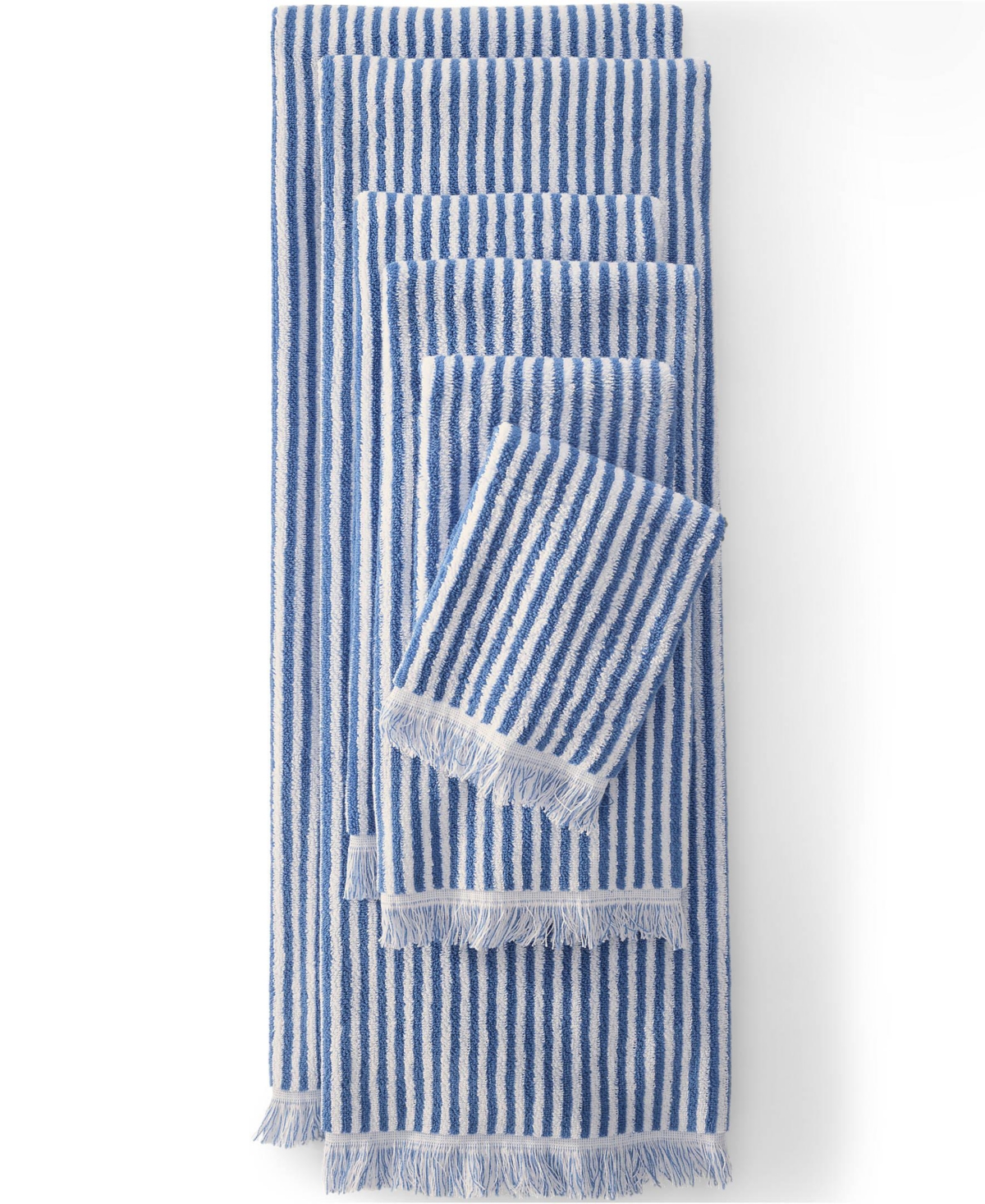 Click here for Lands End Cotton Yarn-dyed Stripe 6-Piece Bath Tow... prices