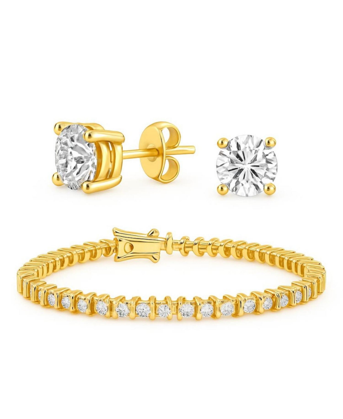 Click here for Bling Jewelry Round Cz Tennis Bracelet & Solitaire... prices