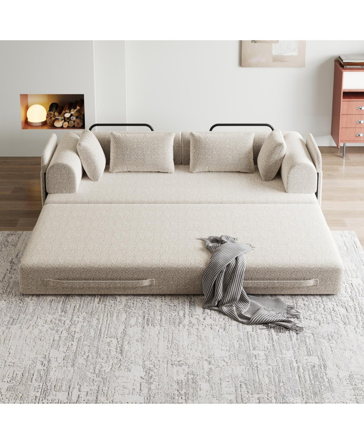 Click here for Streamdale Convertible Sleeper Sofa Bed with Pillo... prices