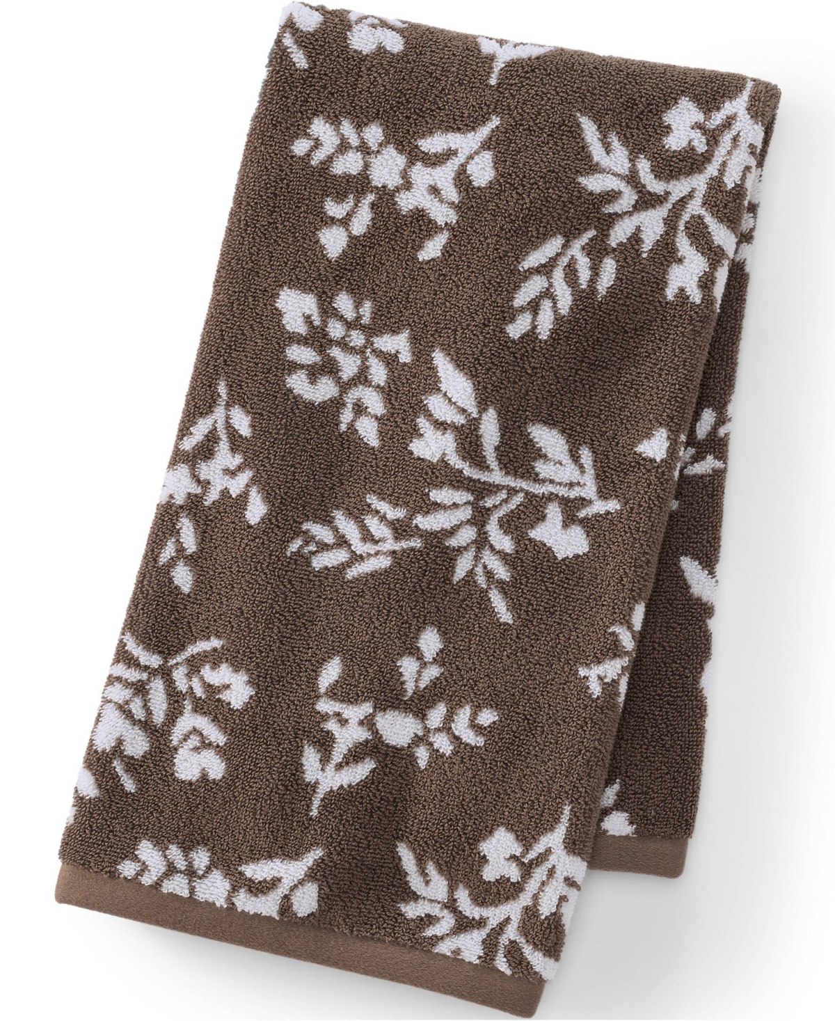 Click here for Lands End Cotton Jacquard Hand Towel - Toast flowe... prices