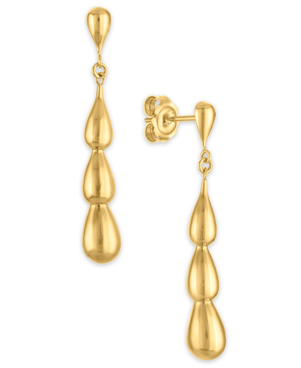 Click here for Macys Polished Puff Teardrop Drop Earrings in 10k... prices