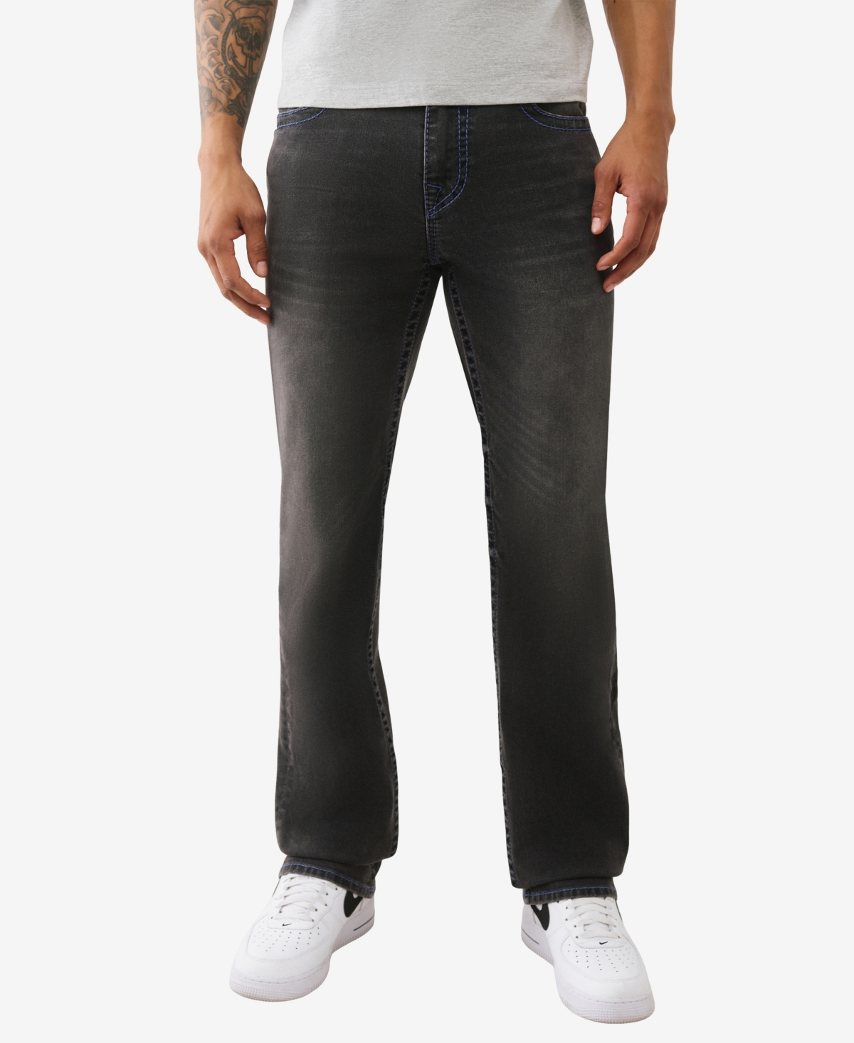 Click here for True Religion Mens Ricky Straight-Fit Big T Jeans... prices