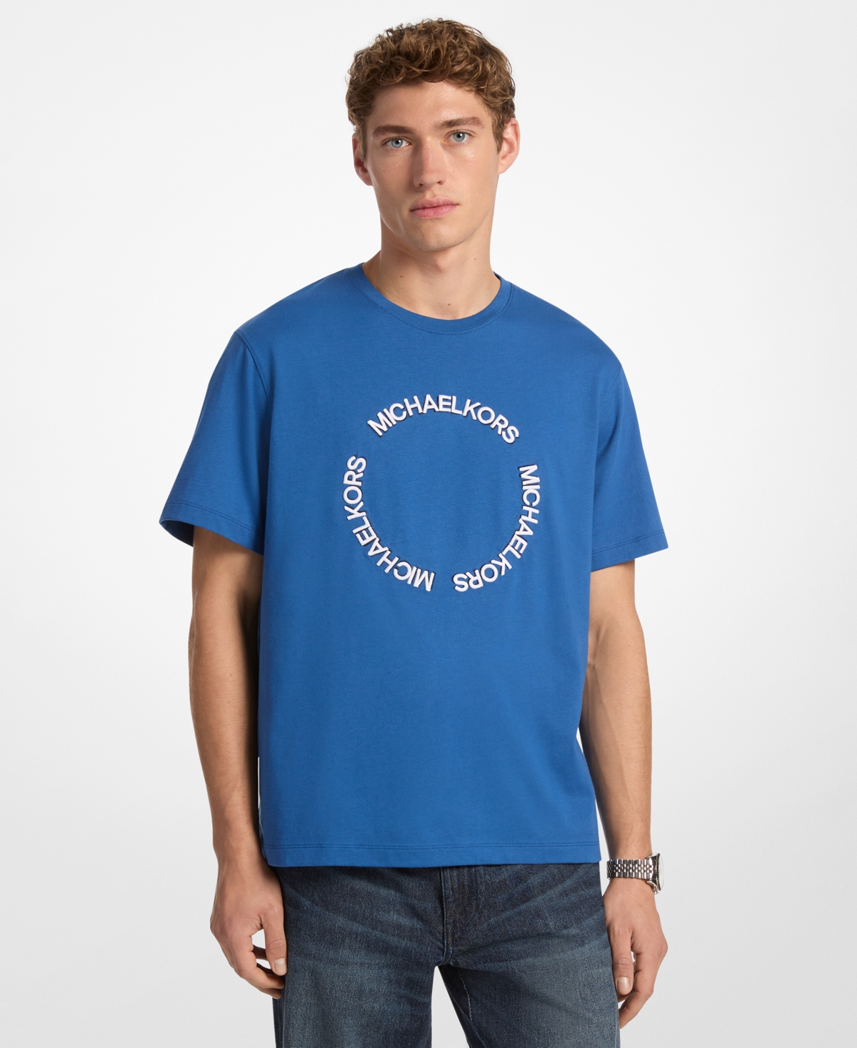 Click here for Michael Kors Mens Circle Shadow Logo T-Shirt - Mar... prices