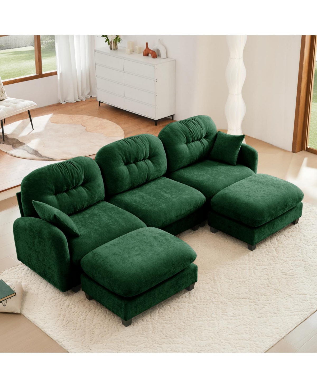 Click here for Streamdale Modular U-Shaped Chenille Couch with Ot... prices