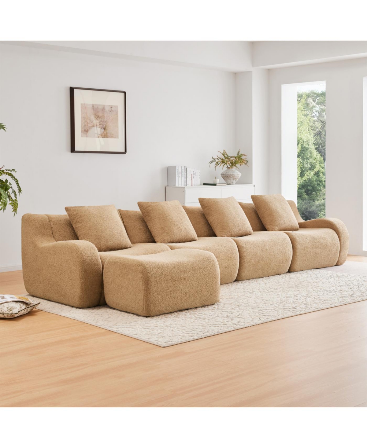 Click here for Streamdale Furniture L-Shaped 4-Seat Boneless Sofa... prices