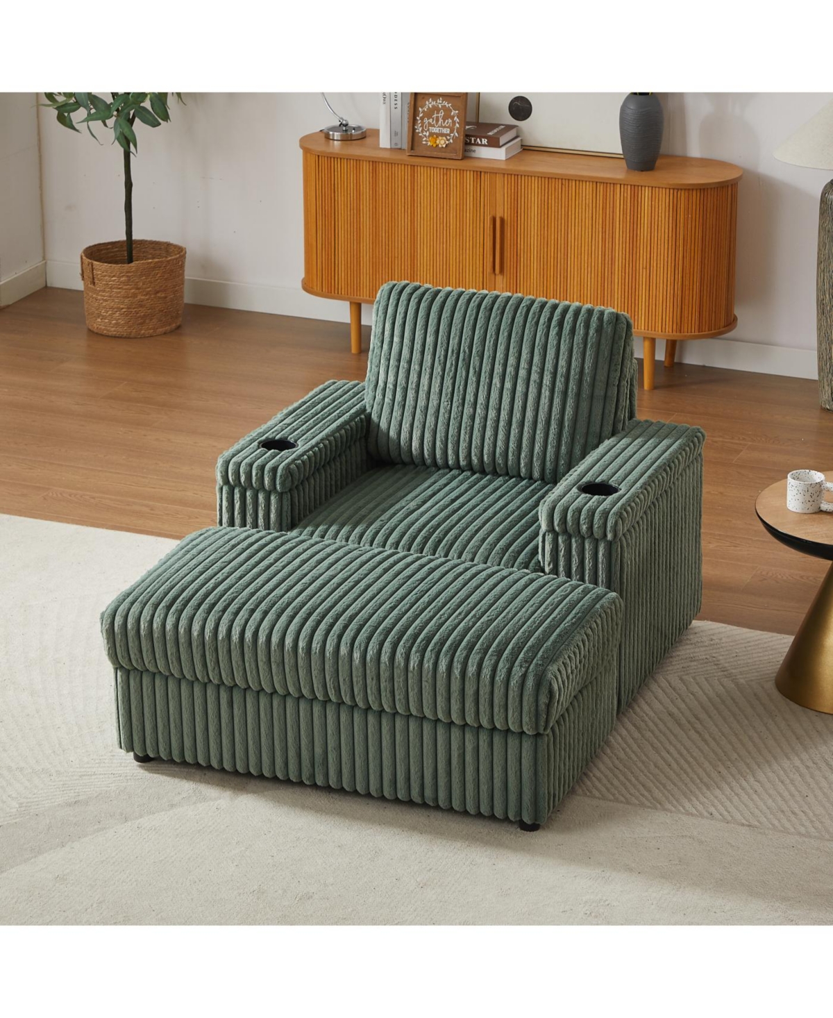 Click here for Streamdale Corduroy single recliner with pillow  c... prices