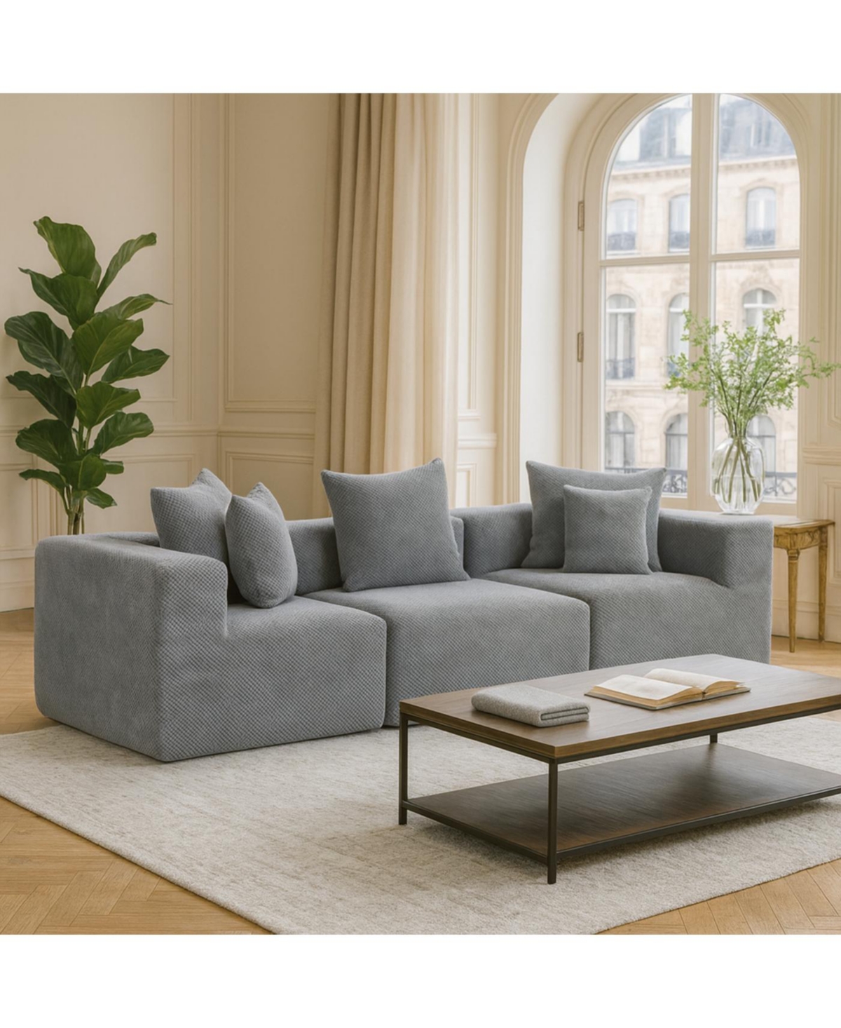 Click here for Streamdale Furniture Modular 3-Seat Chenille Secti... prices