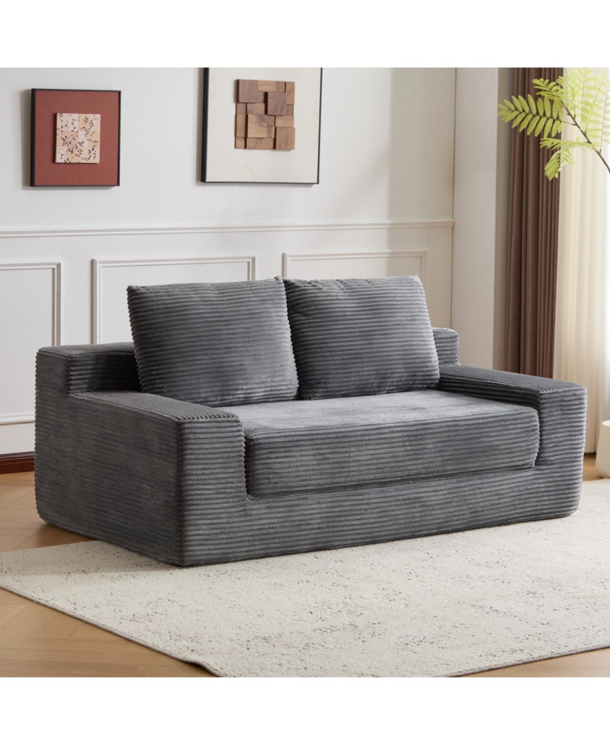 Click here for Streamdale Furniture Streamdale Dark Grey Corduroy... prices