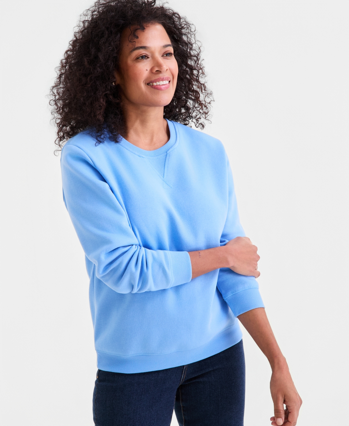 Click here for Style & Co Womens Long-Sleeve Crewneck Sweatshirt... prices