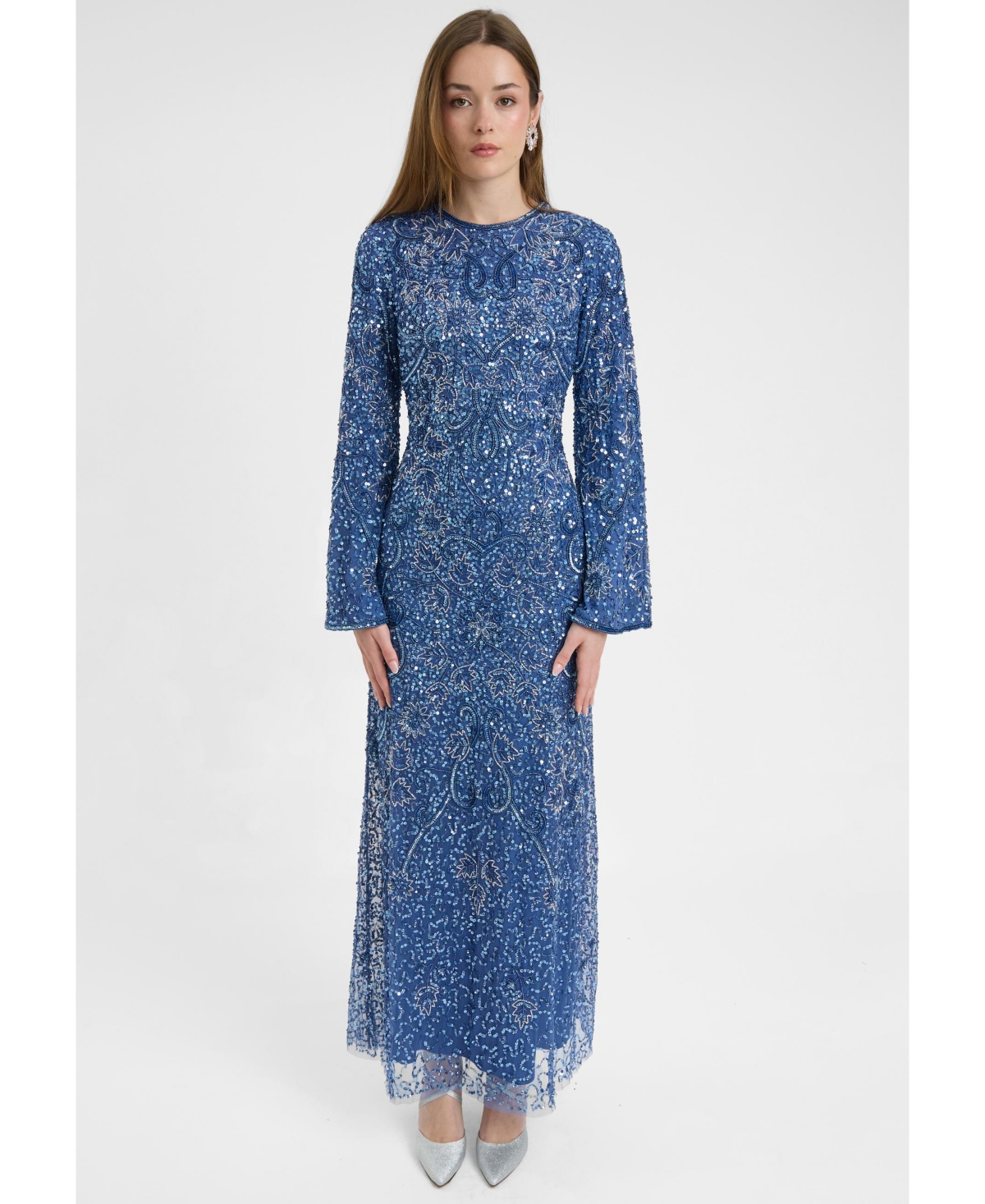 Click here for Maryisa Womens Modest Embellished Sequin Beaded Dr... prices