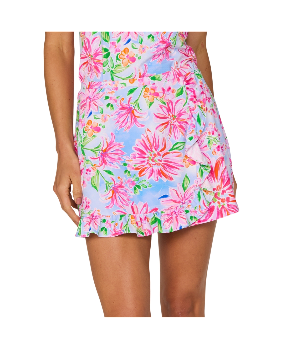 Click here for G Lifestyle Clothing Womens Ruffle Wrap Skirt - Fl... prices