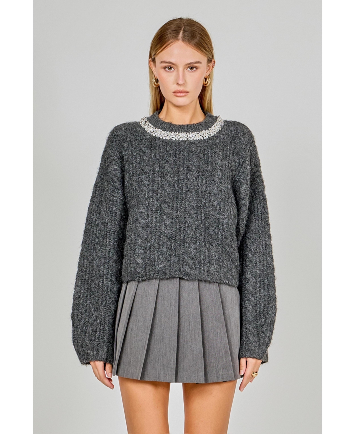 Click here for endless rose Womens Jewel Embroidered Fuzzy Cable... prices