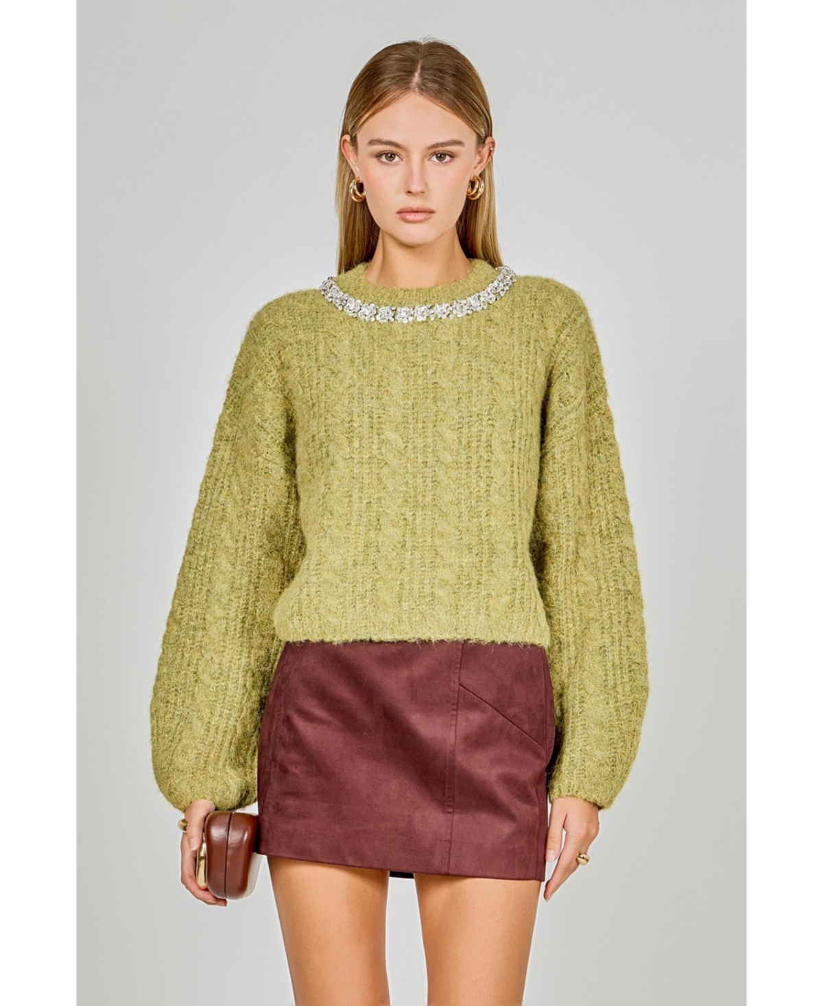 Click here for endless rose Womens Jewel Embroidered Fuzzy Cable... prices