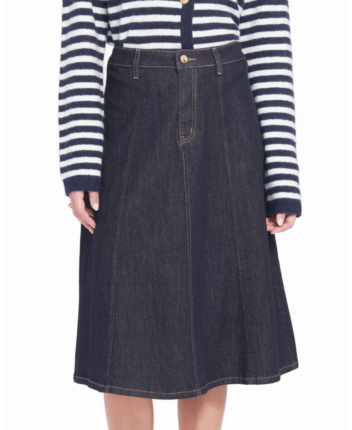 Click here for Elle Collection Womens Denim Midi Skirt prices