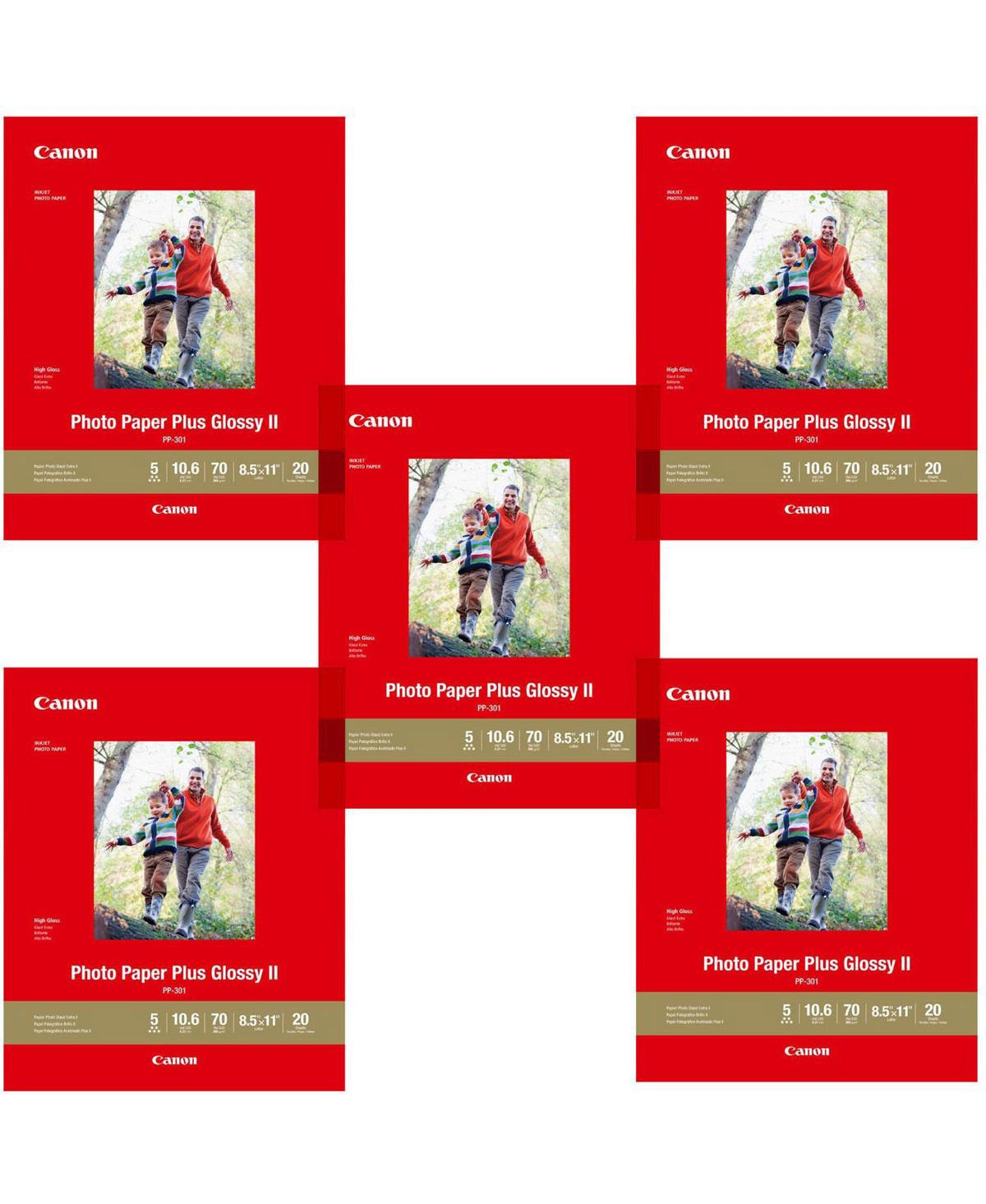 Click here for Canon 5 Pack Pp-301 Photo Paper Plus Glossy Ii Ink... prices