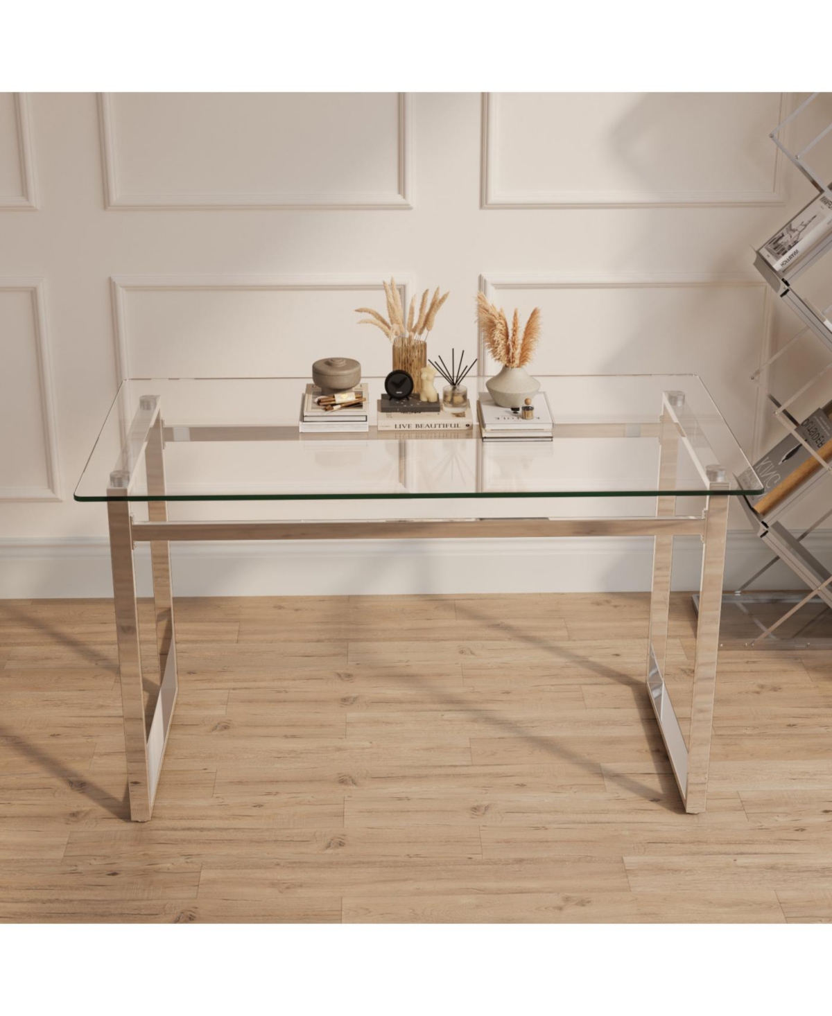 Click here for Streamdale 51" Modern Minimalist Glass Dining... prices