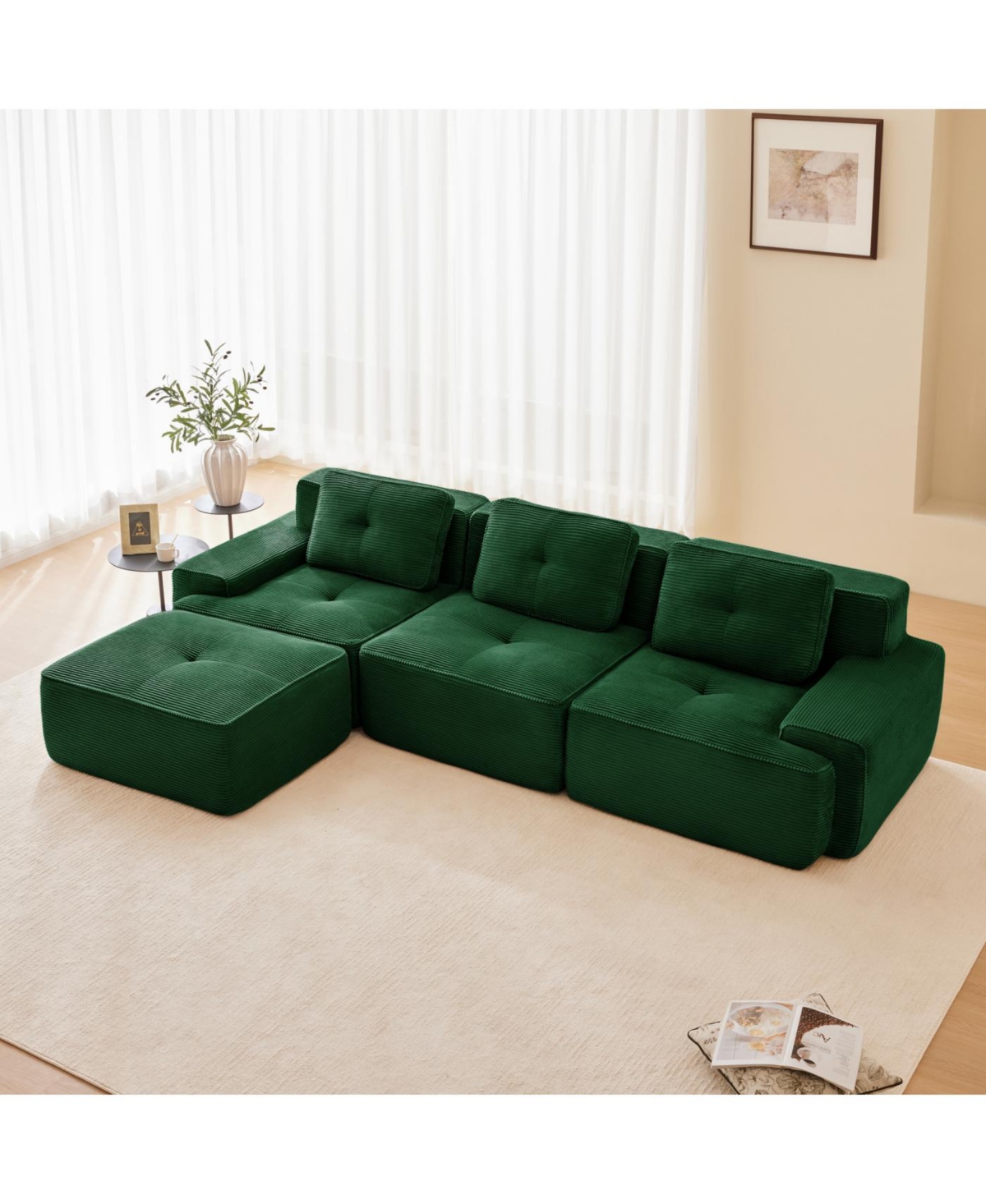 Click here for Streamdale Furniture Modern L-Shaped Corduroy Sect... prices